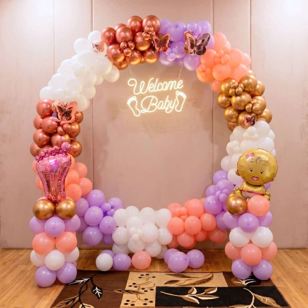 Welcome Baby Balloon Ring Deoration At Affordable Price